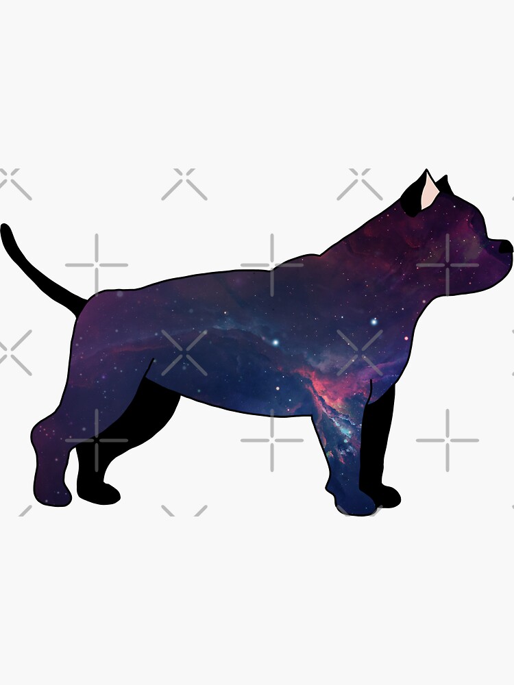 "Space Black Staffy - dog in space or space in dog?" Sticker by ...