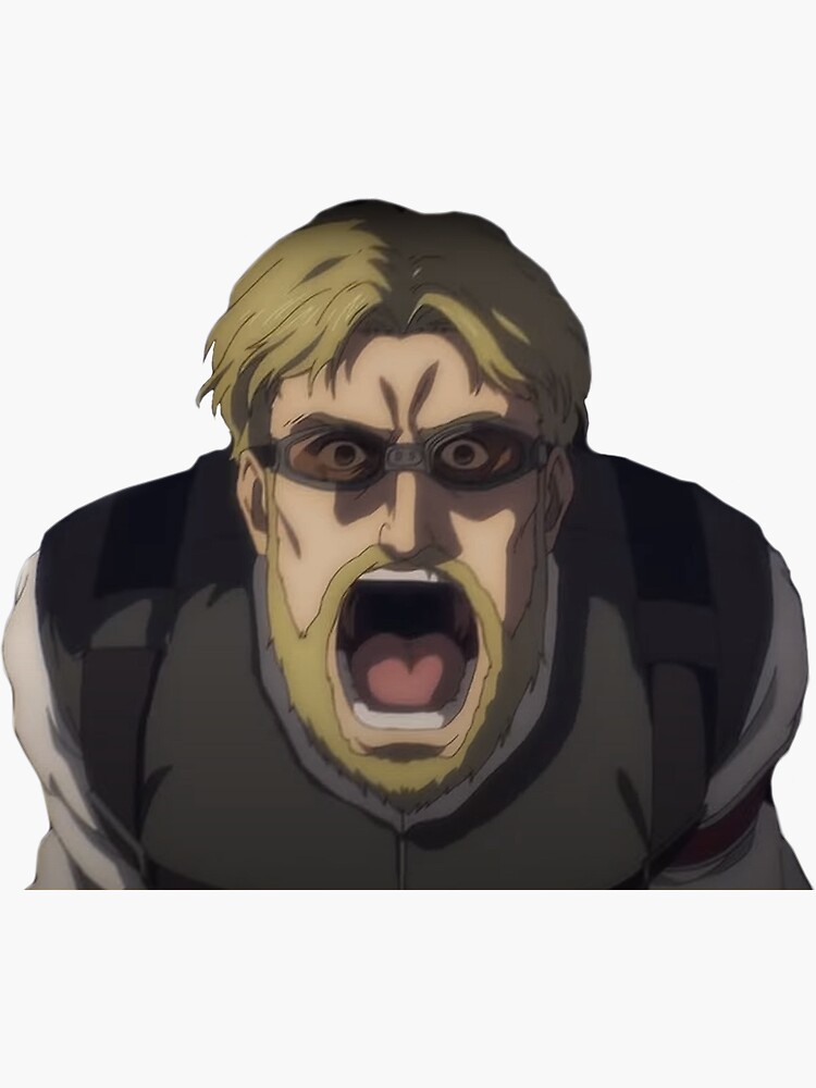 "Zeke Yeager Screaming | Attack on Titan Season 4" Sticker for Sale by ...