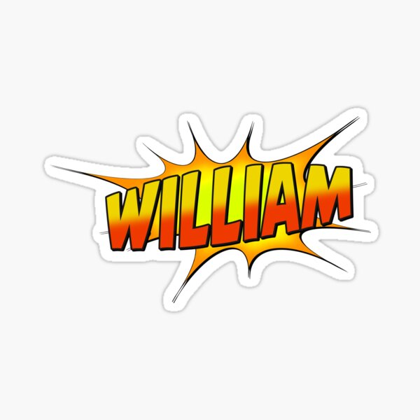 "William" Sticker by rogue-design | Redbubble