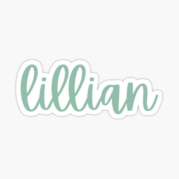 "Lillian Name - Sage Green" Sticker for Sale by moxsto | Redbubble