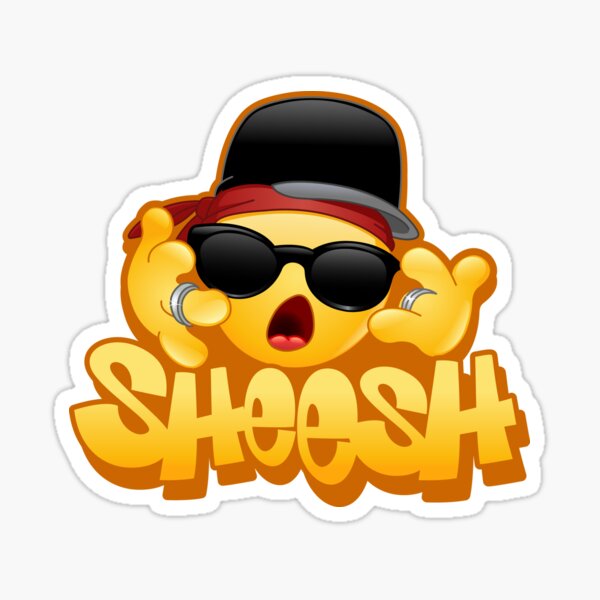 "Sheesh Trending Viral Meme, Rap-Kultur, Rapper Emoticon" Sticker von ...