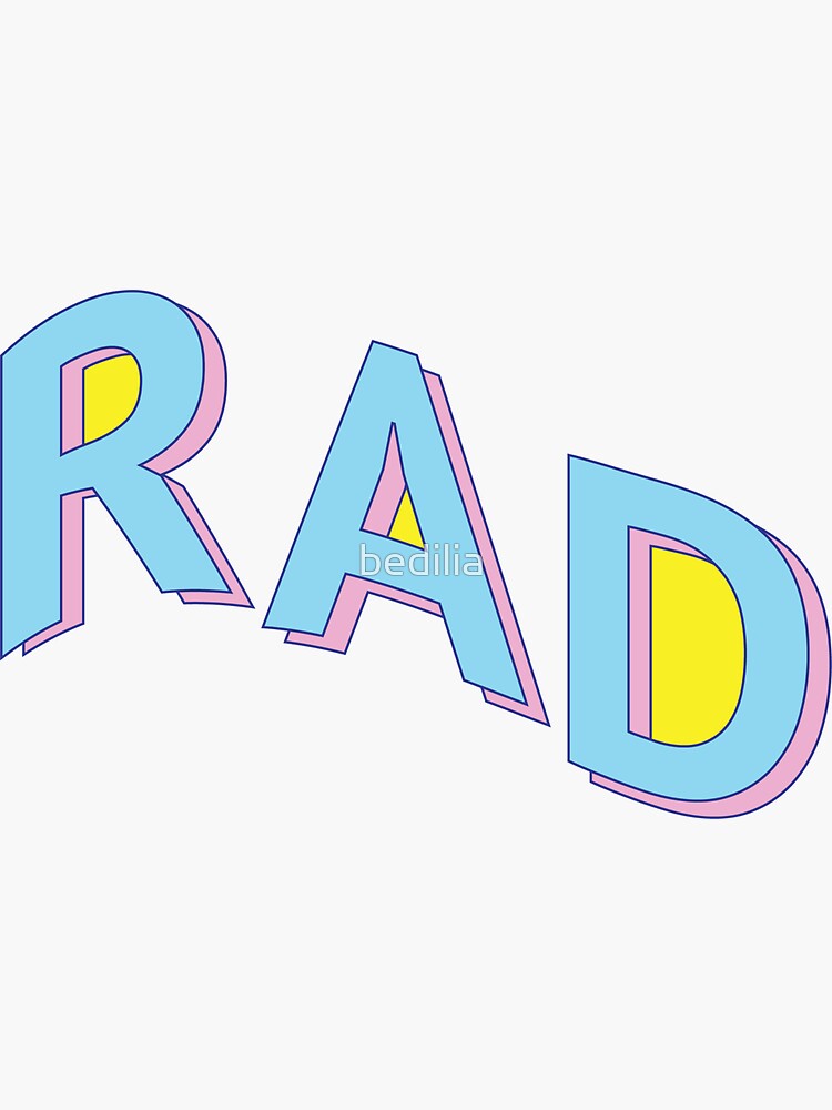 "Rad, Man" Sticker for Sale by bedilia | Redbubble