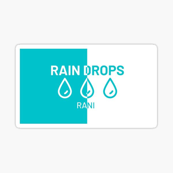 "RAIN DROPS ..." Sticker for Sale by Mens-Style | Redbubble