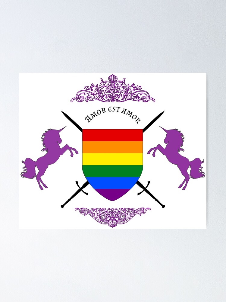 "LGBT+ Pride Coat of Arms" Poster by The-Unicorn | Redbubble