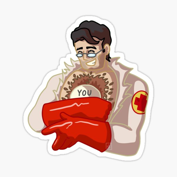 "Burly beast hug (RED version)" Sticker for Sale by DrawiShop | Redbubble