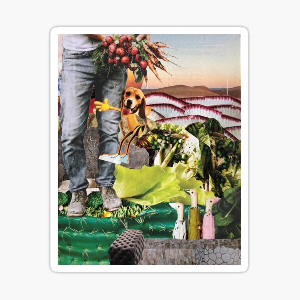 "Garden Giant" Sticker for Sale by songbirdcollage | Redbubble