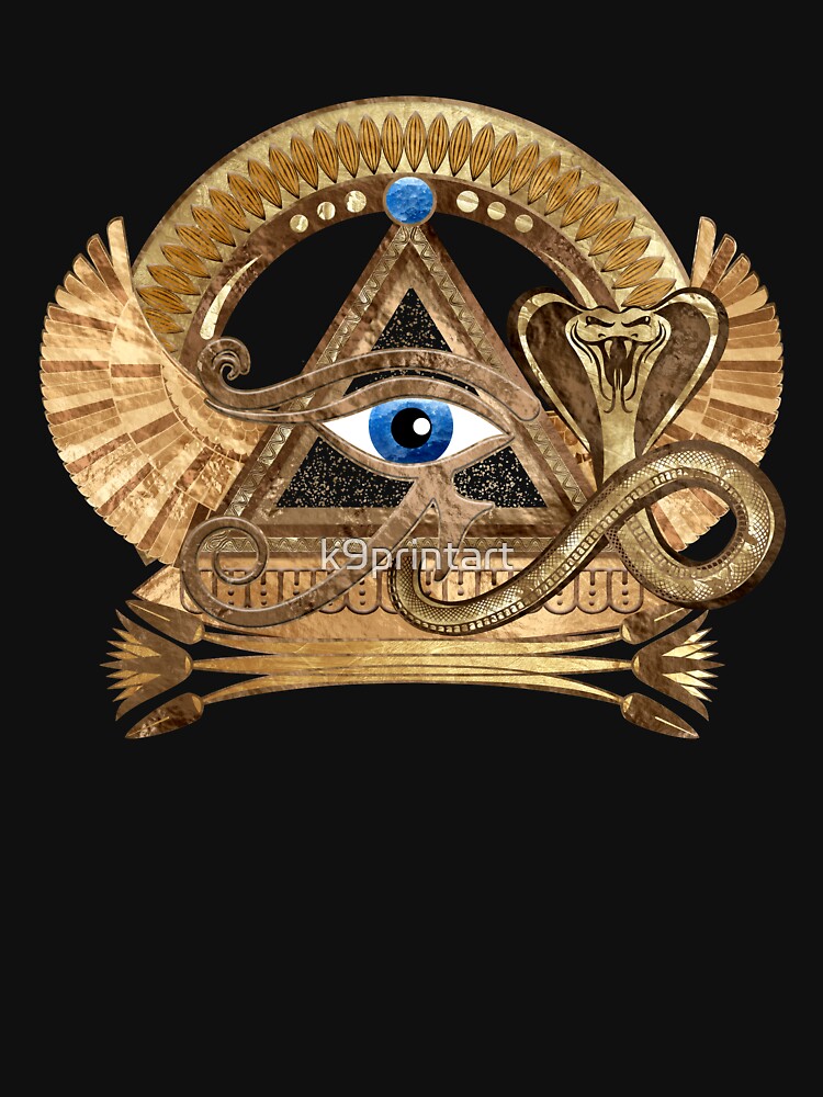 "Egyptian Eye of Horus - Wadjet Ornament" T-shirt for Sale by ...