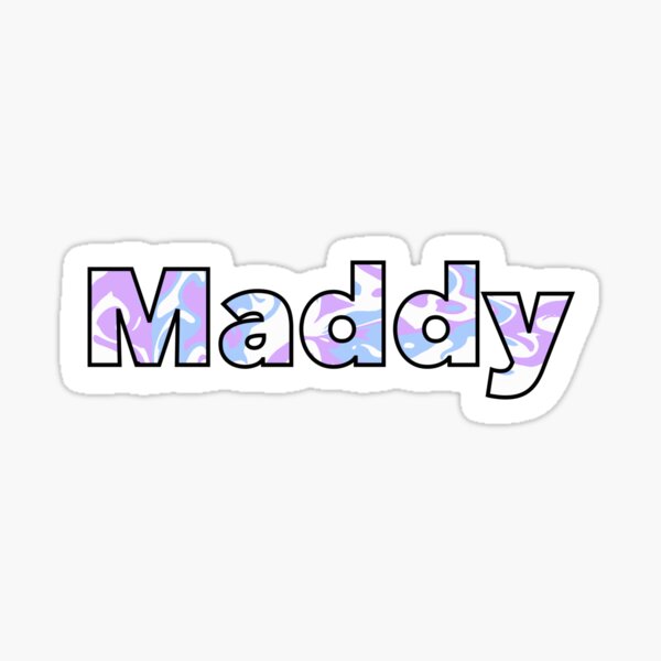 "Maddy Custom Name" Sticker for Sale by itssav9 | Redbubble