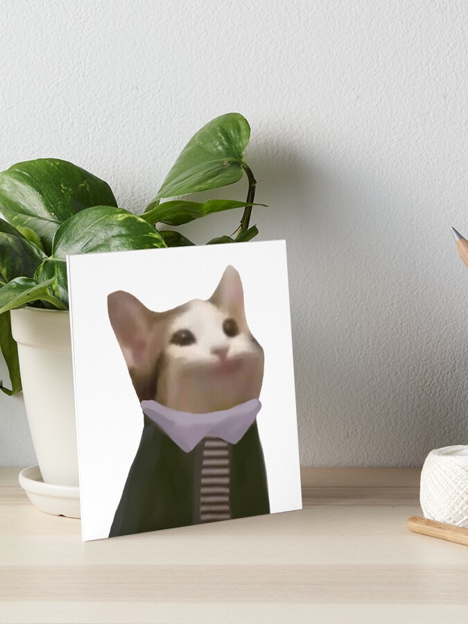 "pop cat meme" Art Board Print for Sale by Reo12 | Redbubble