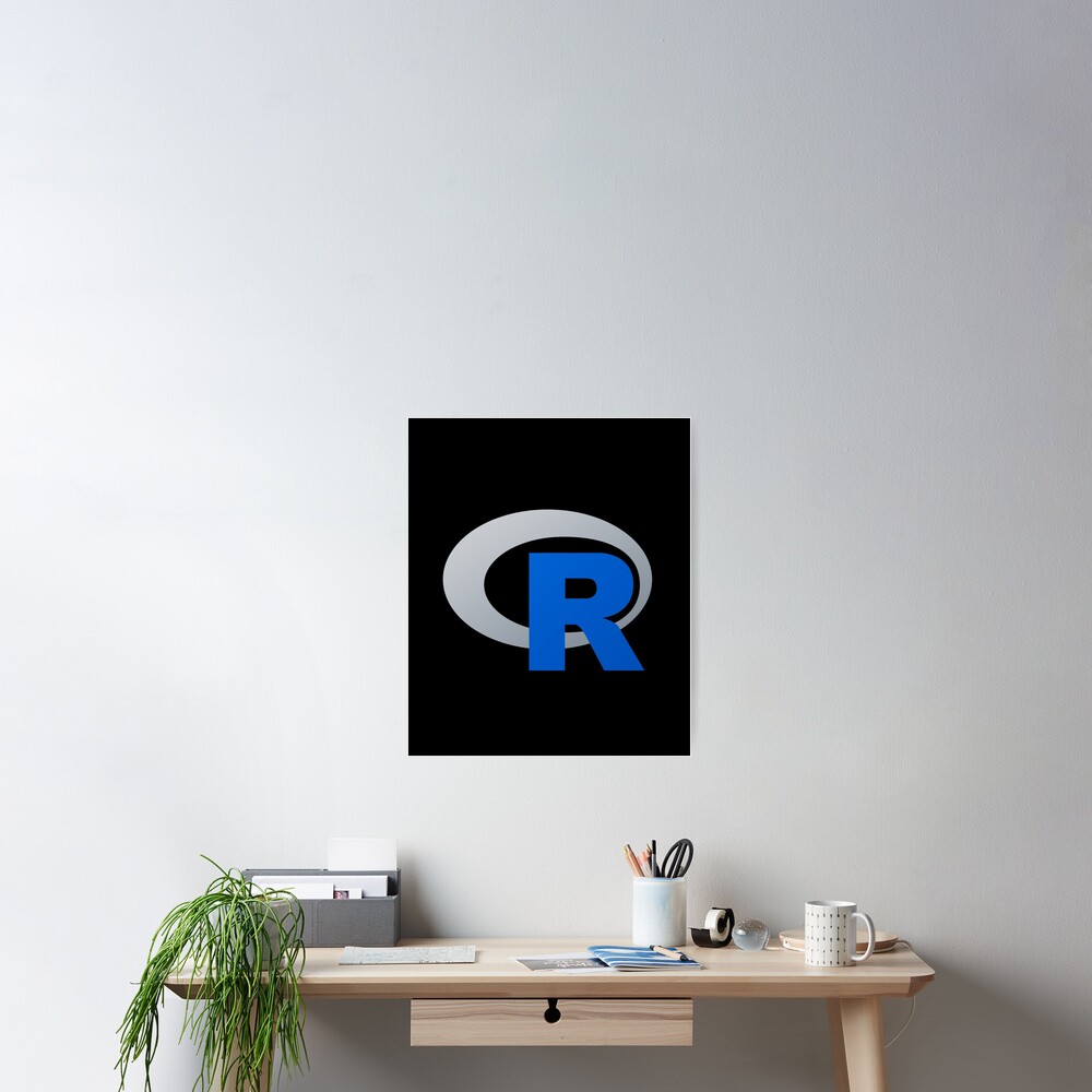 "R programming language R logo" Poster for Sale by Birdhead | Redbubble
