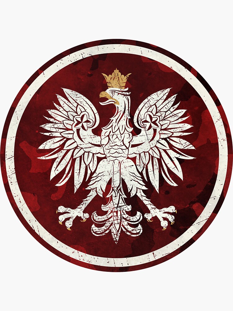 "Polish Eagle Shield V01" Sticker by Royal-Elite | Redbubble
