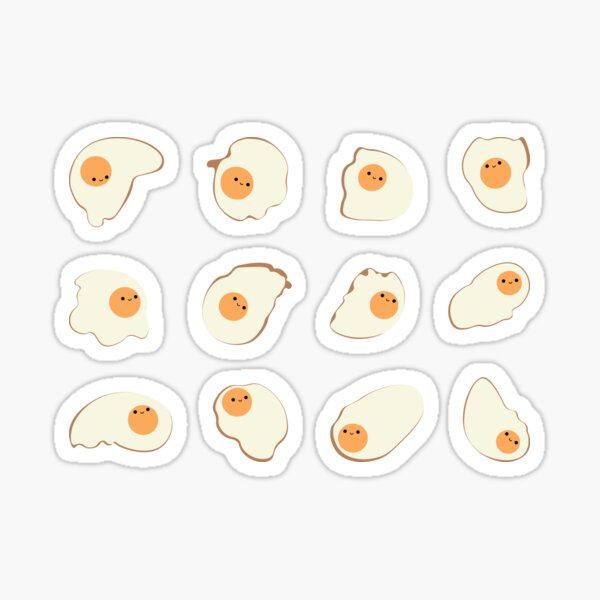 "Runny yolks" Sticker for Sale by duckiearts | Redbubble