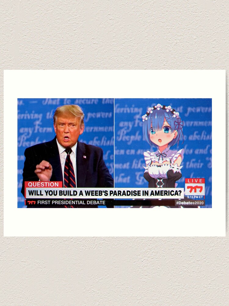 "Trump Waifu Presidential Debate" Art Print for Sale by Gangstas-Waifu ...