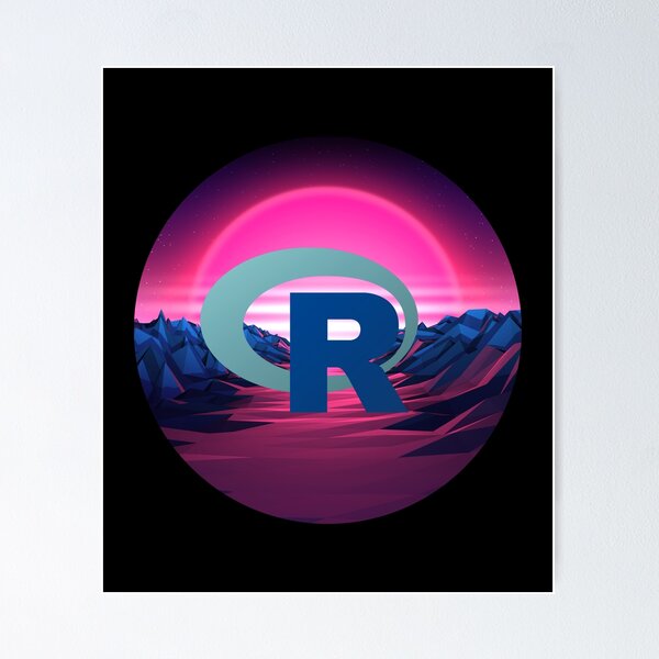 "R programming language R logo" Poster for Sale by Birdhead | Redbubble