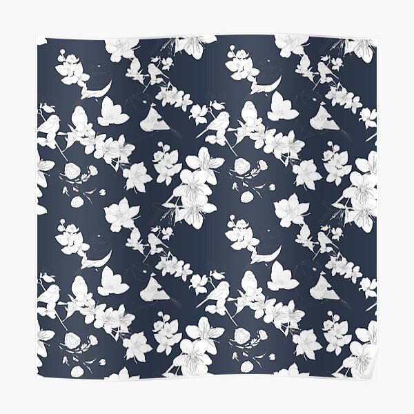 "Blue Flowers Cottagecore Aesthetic" Poster by Tamaru511 | Redbubble