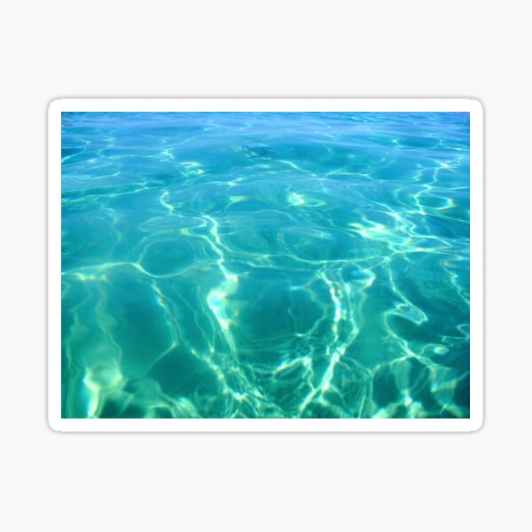 "Blue Ocean Water Ripples Photograph" Sticker by HotHibiscus | Redbubble