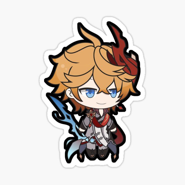 "Tartaglia/Childe - Genshin Impact" Sticker by KyraWaifu | Redbubble