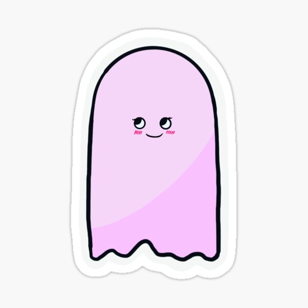 "Cute Pink Ghost" Sticker by radhika200612 | Redbubble