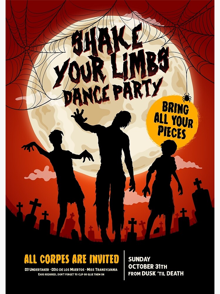"Zombie Dance Party" Poster for Sale by No-Al | Redbubble