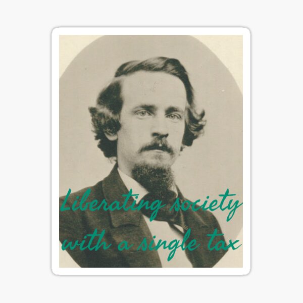 "Henry George Single Tax Portrait" Sticker for Sale by LibertyandLand ...