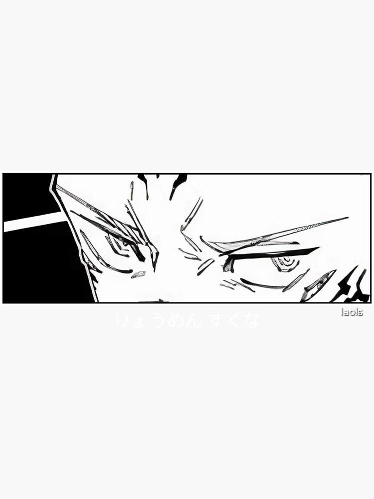 "Sukuna Stare (manga ver)" Sticker for Sale by laols | Redbubble