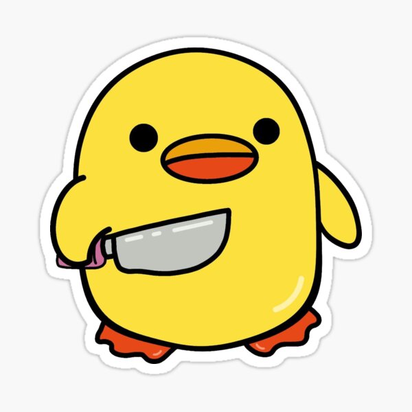 "Duck with a knife" Sticker for Sale by soba94 | Redbubble