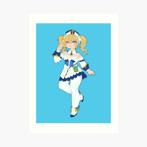 "Barbara Chibi Genshin IMpact" Art Print by stickerlore | Redbubble