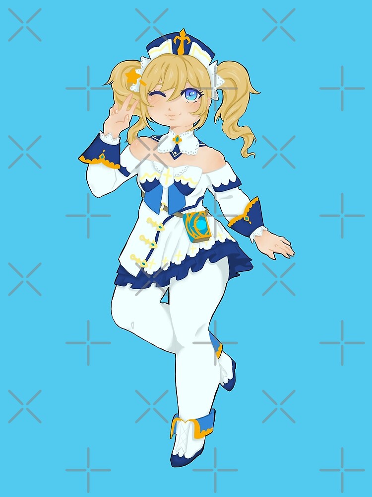 "Barbara Chibi Genshin IMpact" Art Print by stickerlore | Redbubble