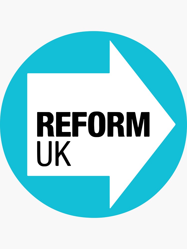 "Reform UK Party Logo United Kingdom First" Sticker for Sale by ...