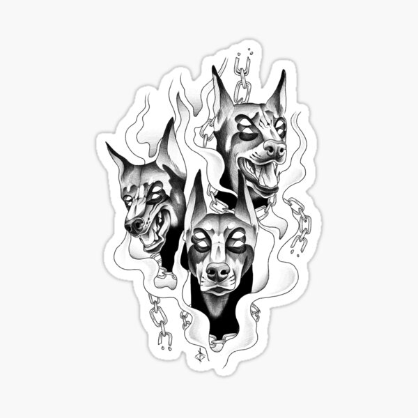 "Cerberus" Sticker for Sale by Hexiia | Redbubble