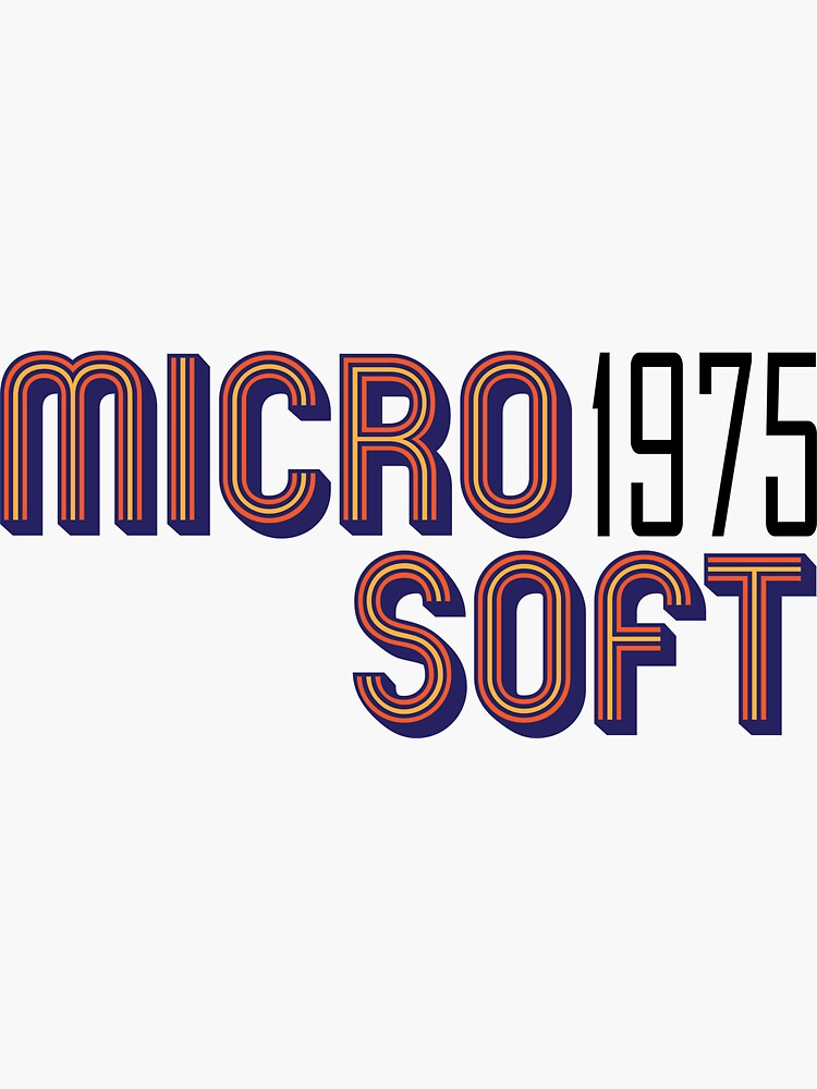 "Microsoft 1975 Logo" Sticker for Sale by vonostore | Redbubble