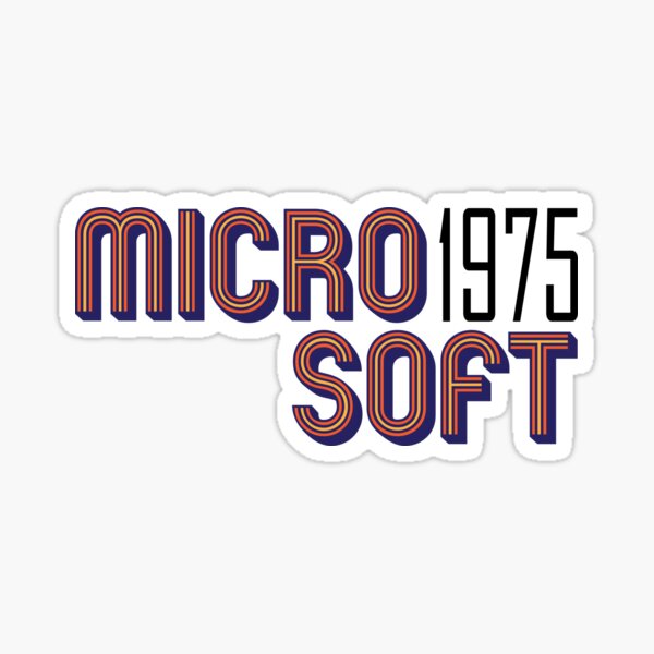 "Microsoft 1975 Logo" Sticker for Sale by vonostore | Redbubble