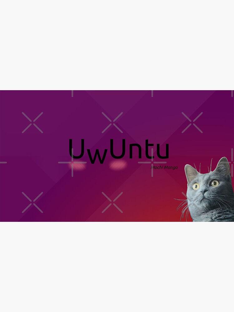 Pegatina con la obra «UwUntu Fondo de Pantalla 1 "Mochi Mango"» de ...