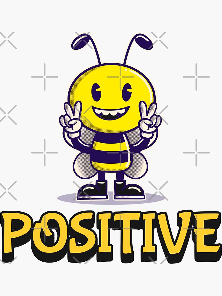 "Bee Positive - Peace Sign Bee" Sticker for Sale by Trinket-Tricks ...