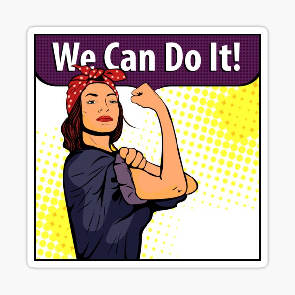 "We can do it" Sticker for Sale by Pizza-Party-Sup | Redbubble