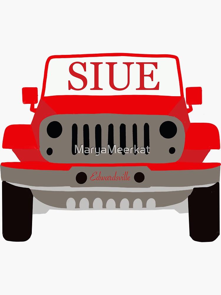 "SIUE Red Car" Sticker for Sale by MaryaMeerkat | Redbubble