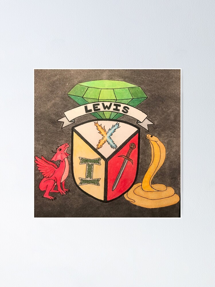 "Lewis Family Crest" Poster for Sale by micaela-1011 | Redbubble