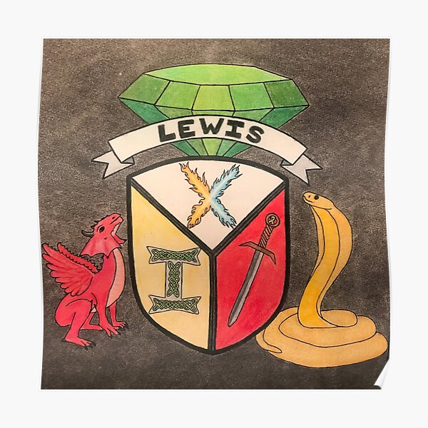 "Lewis Family Crest" Poster for Sale by micaela-1011 | Redbubble