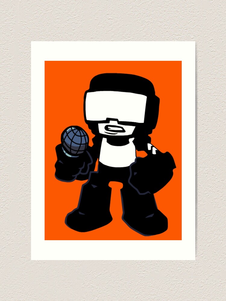 "Friday Night Funkin Tank Man Orange Background" Art Print by RedMerce ...