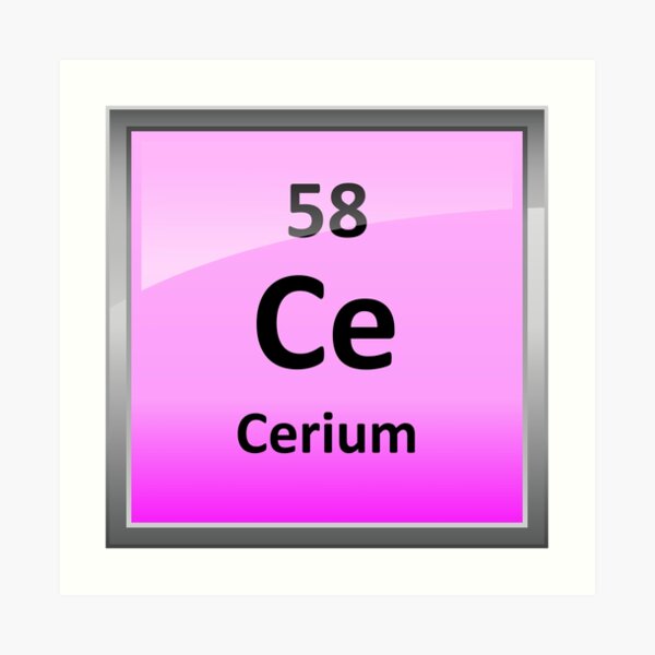 "Cerium Periodic Table Element Symbol" Art Print by sciencenotes ...