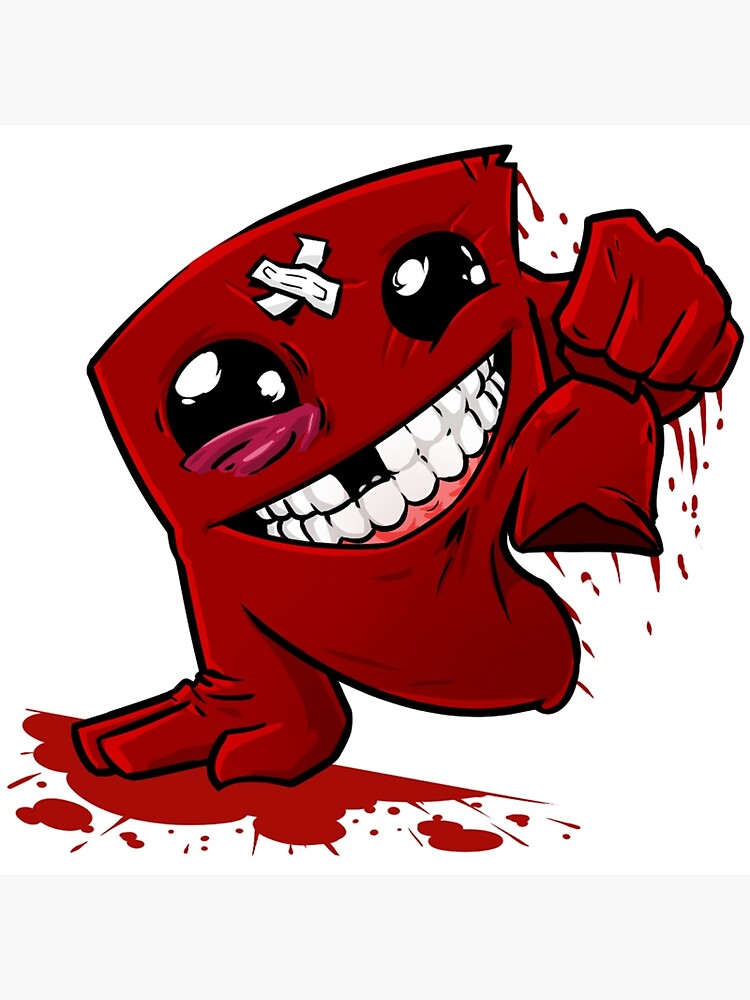 "Happy Super Meat Boy" Art Print for Sale by GetFrankered | Redbubble