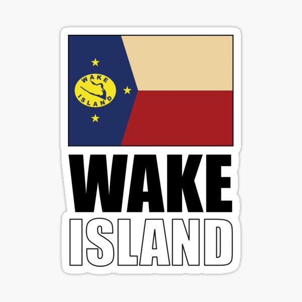 "Flag of Wake Island" Sticker by KewaleeTee | Redbubble