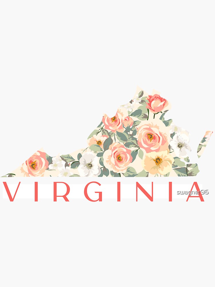"Floral VA 1" Sticker for Sale by swagner96 | Redbubble