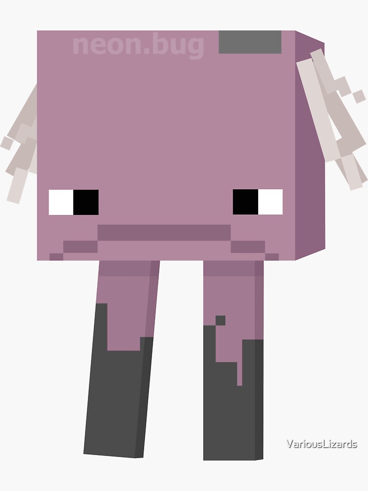 "Minecraft Strider but Cold" Sticker by VariousLizards | Redbubble