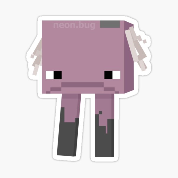 "Minecraft Strider but Cold" Sticker by VariousLizards | Redbubble