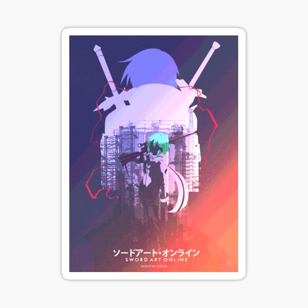 "Kirito & Sinon" Sticker for Sale by ijunk | Redbubble