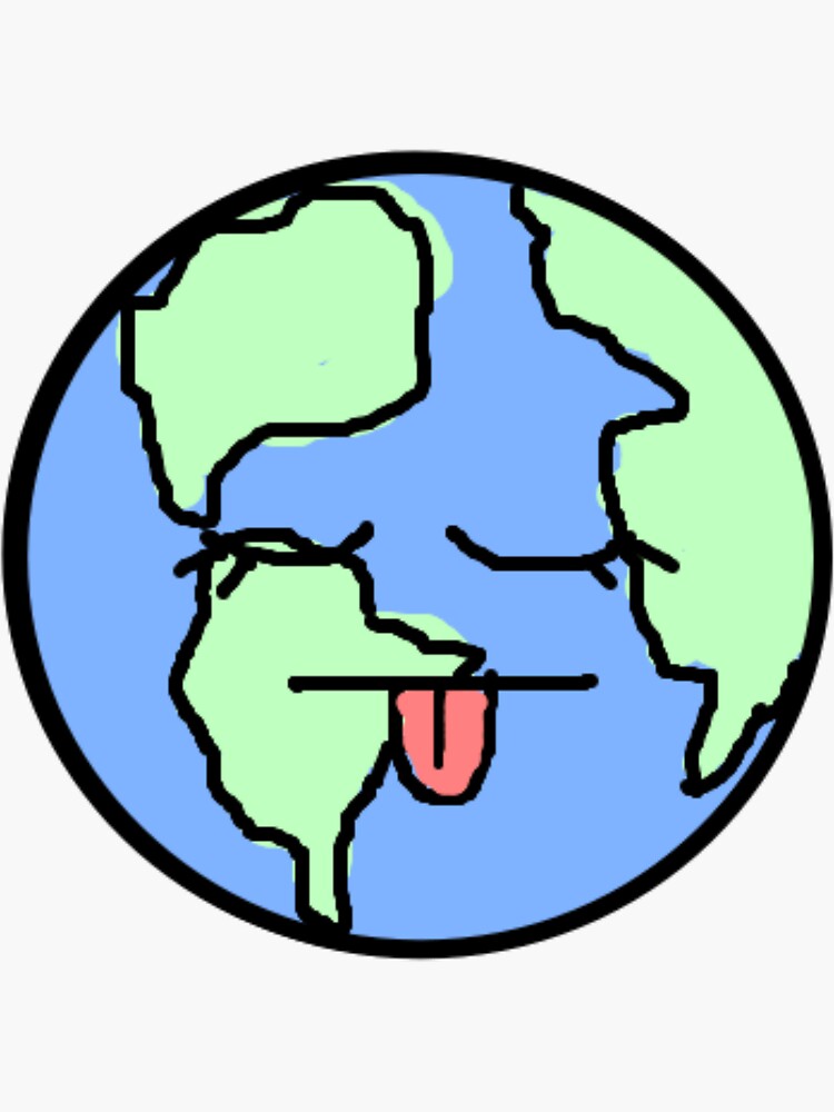 "Sad Earth" Sticker for Sale by sofieatstickers | Redbubble