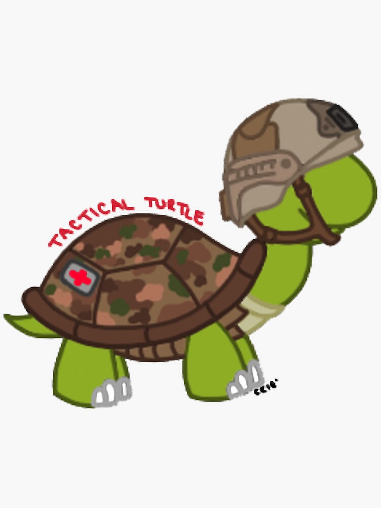 "Tactical Turtle Sticker" Sticker for Sale by LydiaMacdonald | Redbubble
