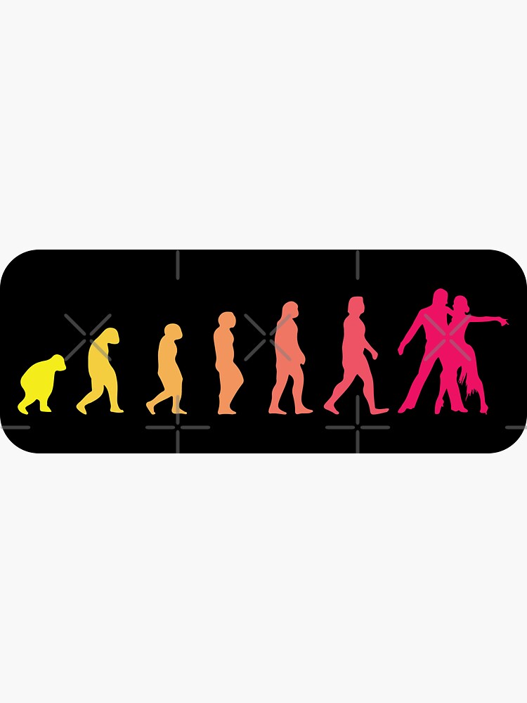 "Evolution to ballroom dancing - for dancers" Sticker by porum | Redbubble