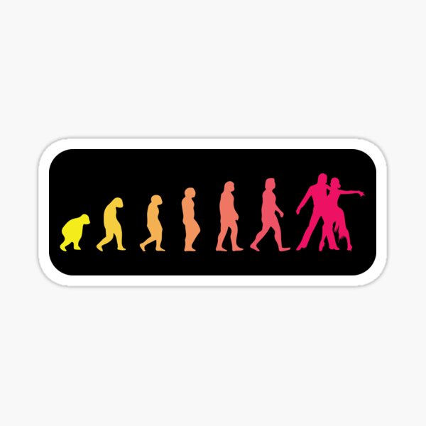 "Evolution to ballroom dancing - for dancers" Sticker by porum | Redbubble
